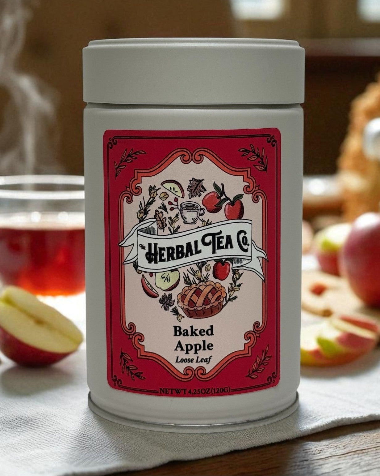 Baked Apple Herbal Tea - Caffeine-Free Rooibos | The Herbal Tea Co